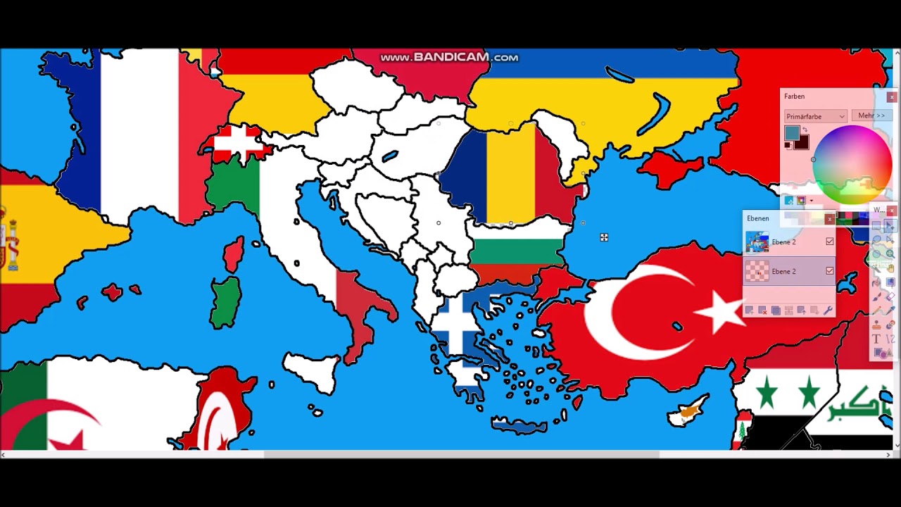 Making a Map of Europe 2019 with Flags - YouTube