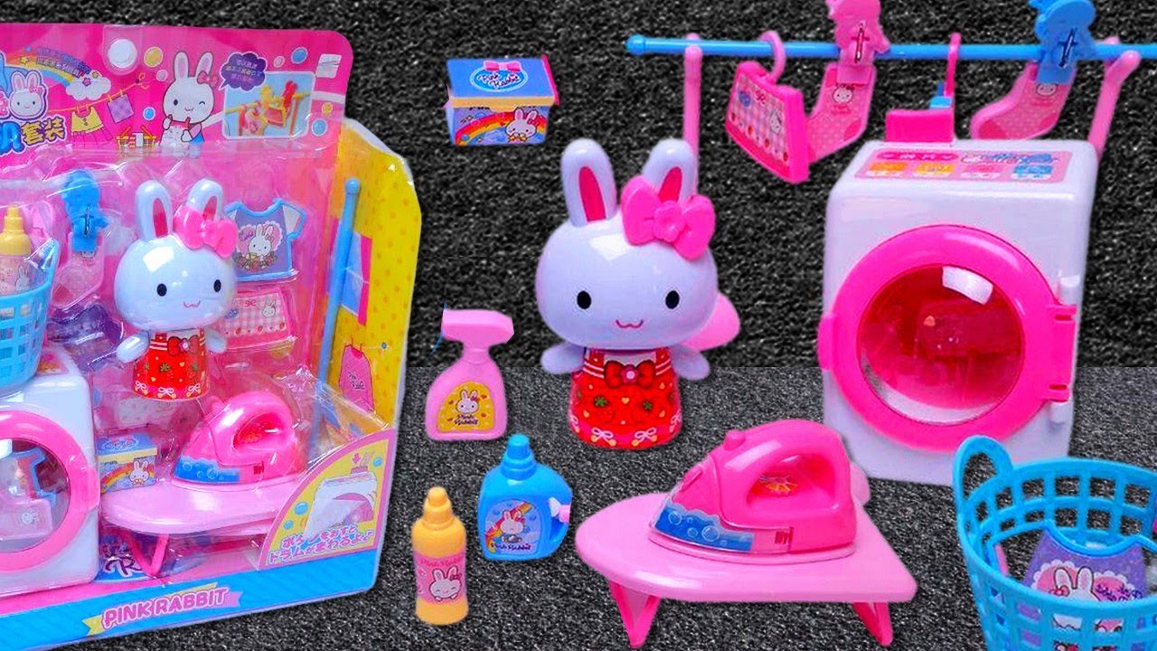 8 minutes 𝐒𝐀𝐓𝐈𝐒𝐅𝐘𝐈𝐍𝐆 𝐰𝐢𝐭𝐡 𝐔𝐍𝐁𝐎𝐗𝐈𝐍𝐆 Cute Pink Rabbit Laundry Set | ASMR ...