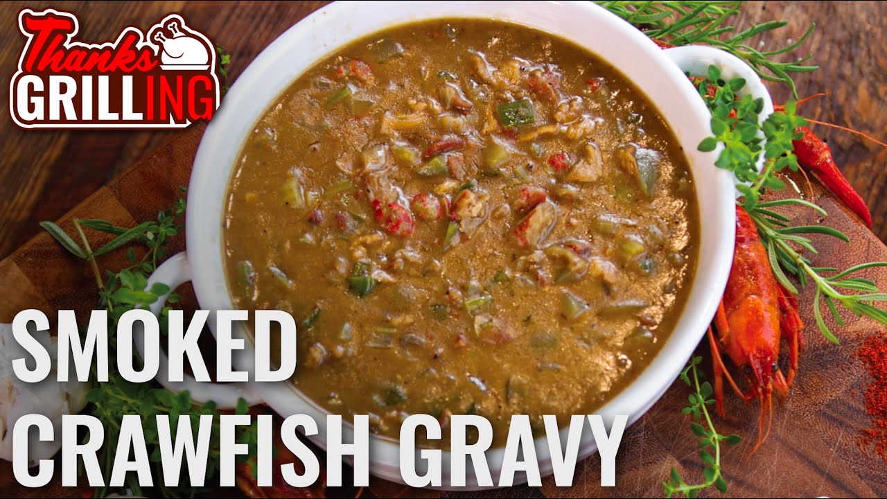 Smoked Crawfish Gravy | Thanksgrilling Powered by Kingsford - YouTube