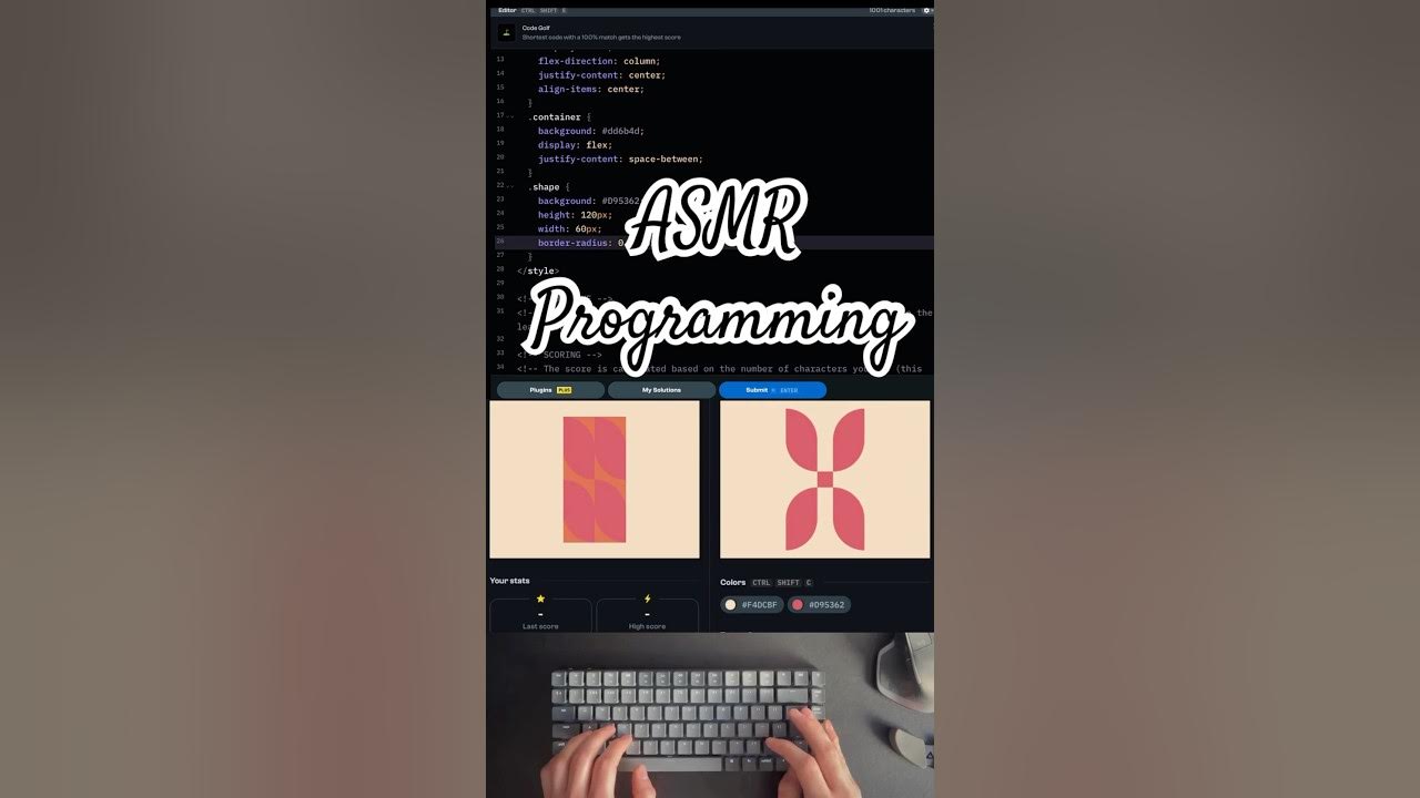 CSS Battle #229: ASMR Coding Keyboard & Mouse #coding #asmr #cssbattle #html #webdev #keyboard # ...