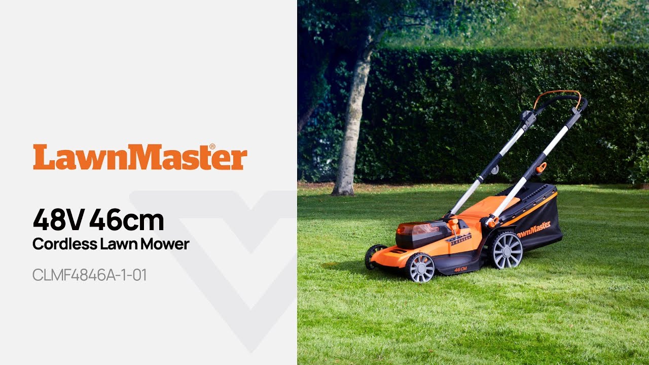 LawnMaster® 48V 46cm | Cleva Cordless Lawn Mower - YouTube