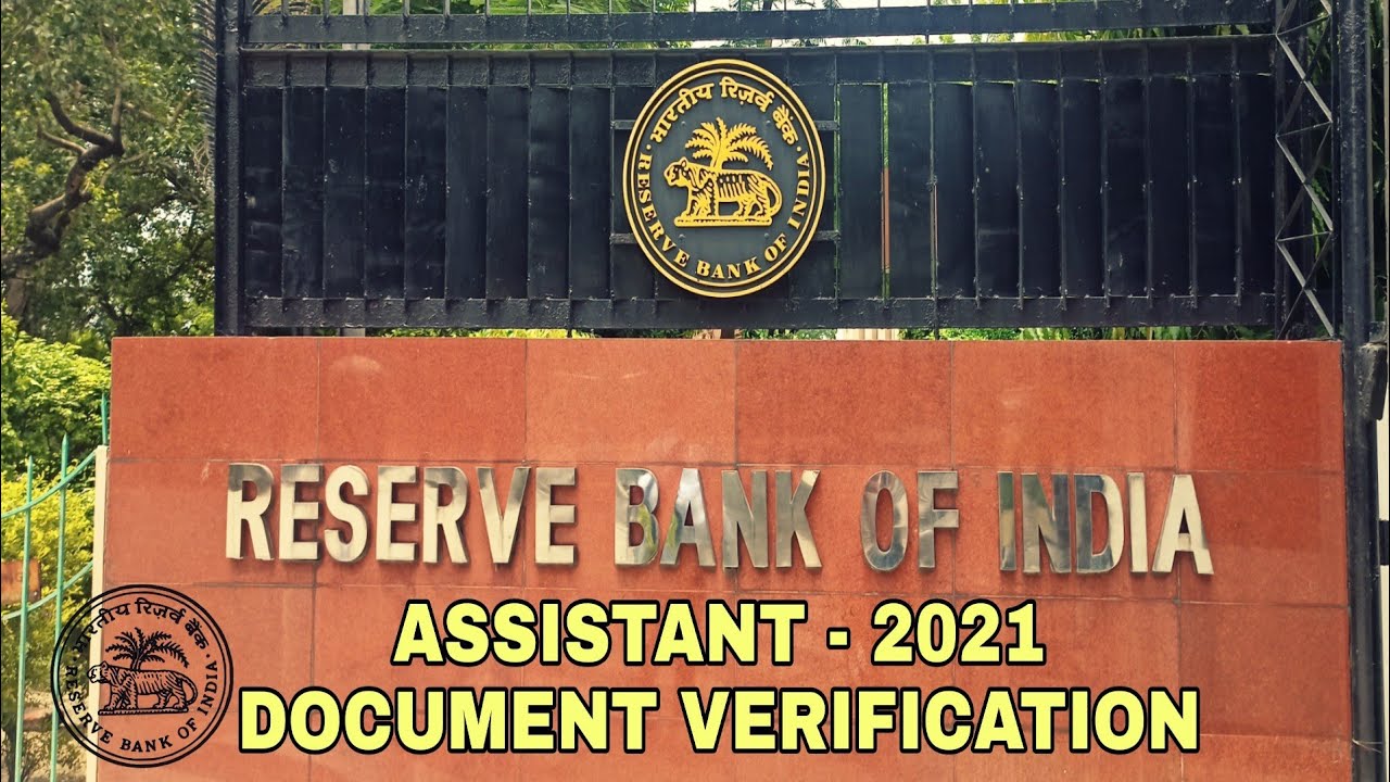 RBI Assistant 2021 Document Verification || RBI ASSISTANT || RBI KANPUR ...