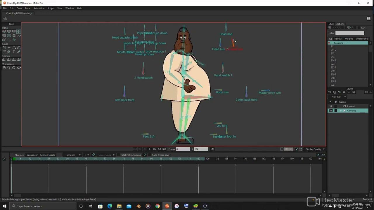Moho 13 Advanced Character Rig Demo | Commissioned Rig - YouTube