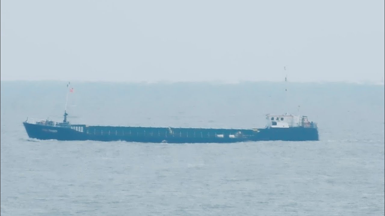 Ships seen from Scratby, including Grace Darling that I recently filmed ...