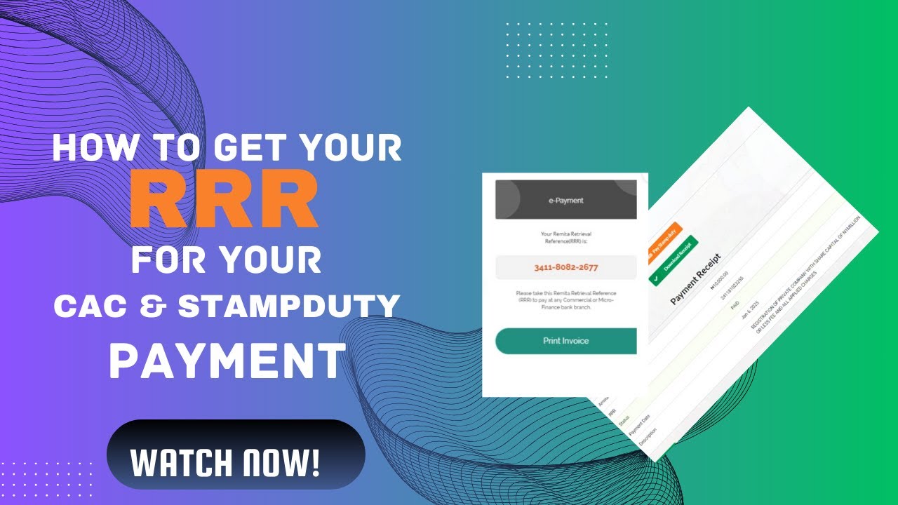 How to get your Remitta number for CAC & Stamp duty payment - YouTube