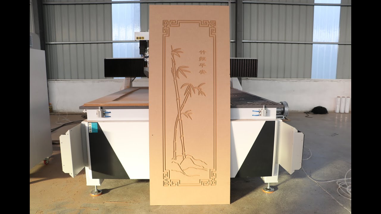 4*8ft Door Engraving and Cutting by ATC CNC Router Machine - YouTube