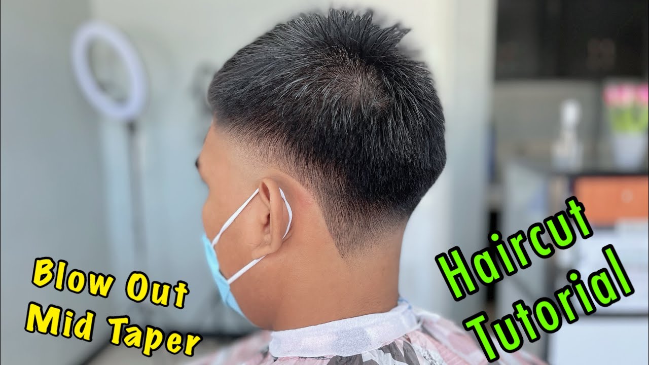 Blow out Mid Taper | Haircut Tutorial | Creative Pinoy Hairstyle | Easy ...