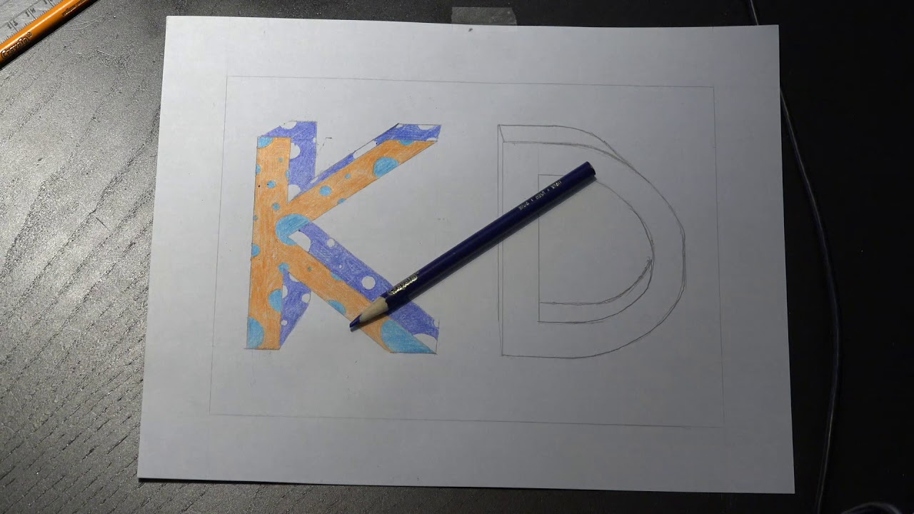 coloring initials - YouTube