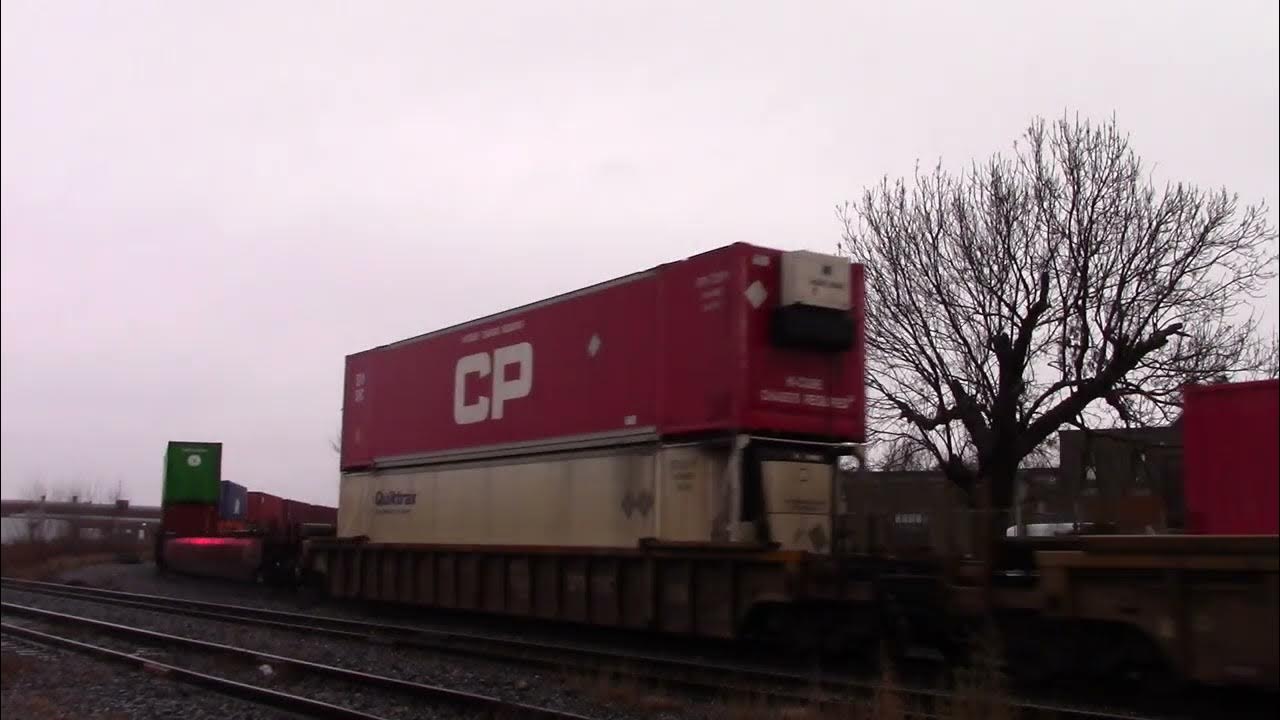 (CPKC) CP 112 with KCSM 4666 and 4550 rear DPU passing Osler - YouTube