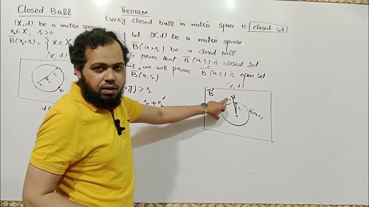 Every closed ball in a metric spaces is closed set by Shahzad Ahmed. #bsmath #metricspace # ...