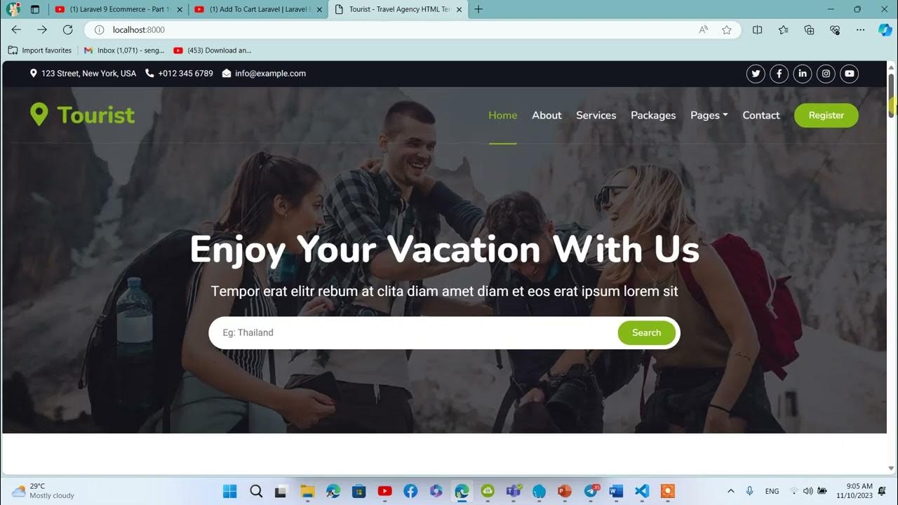 Laravel 10 How to build Master Layout for every pages in Laravel 10 - YouTube