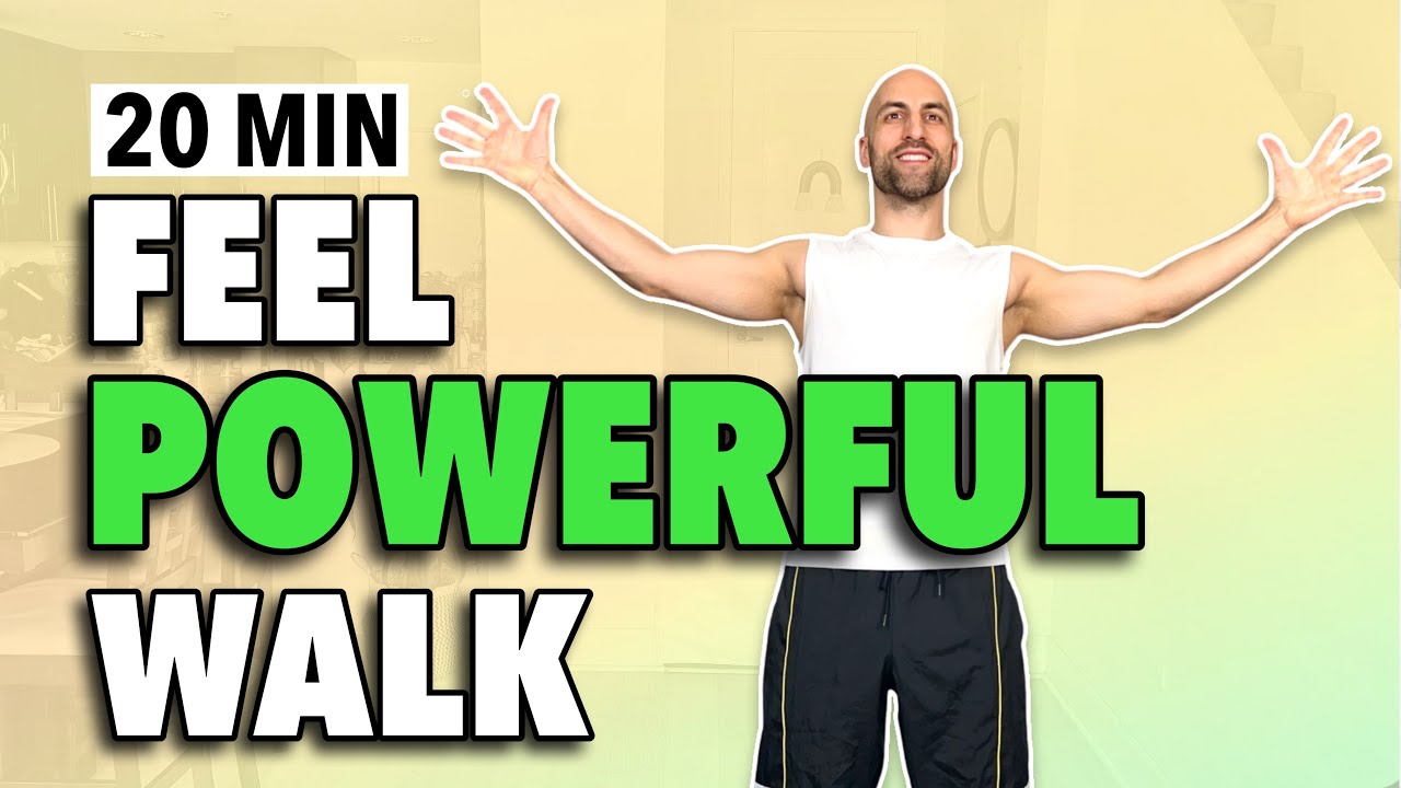 20min Walking Workout for Beginners at Home to Feel Powerful - YouTube