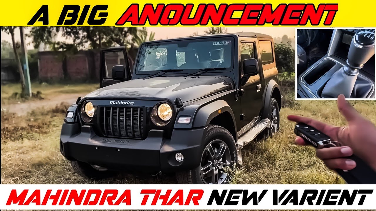 2023 Thar New Varient Ax | Mahindra Thar Base Model | Thar 4X2 | 2023 ...