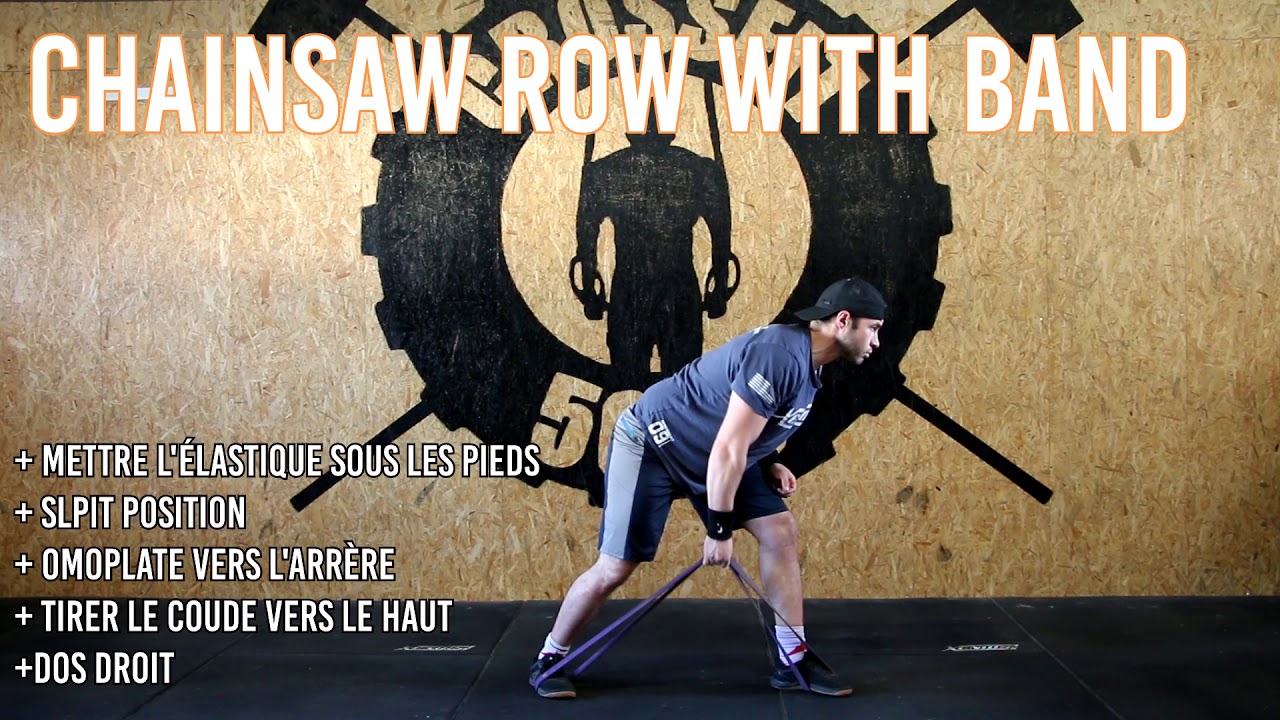 chainsaw row with band - YouTube
