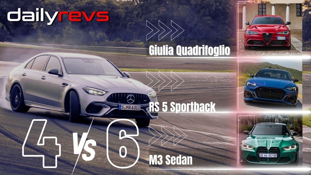 Mercedes-AMG C63 vs 6 Cylinder Competition! Exhaust Sound and Driving ...