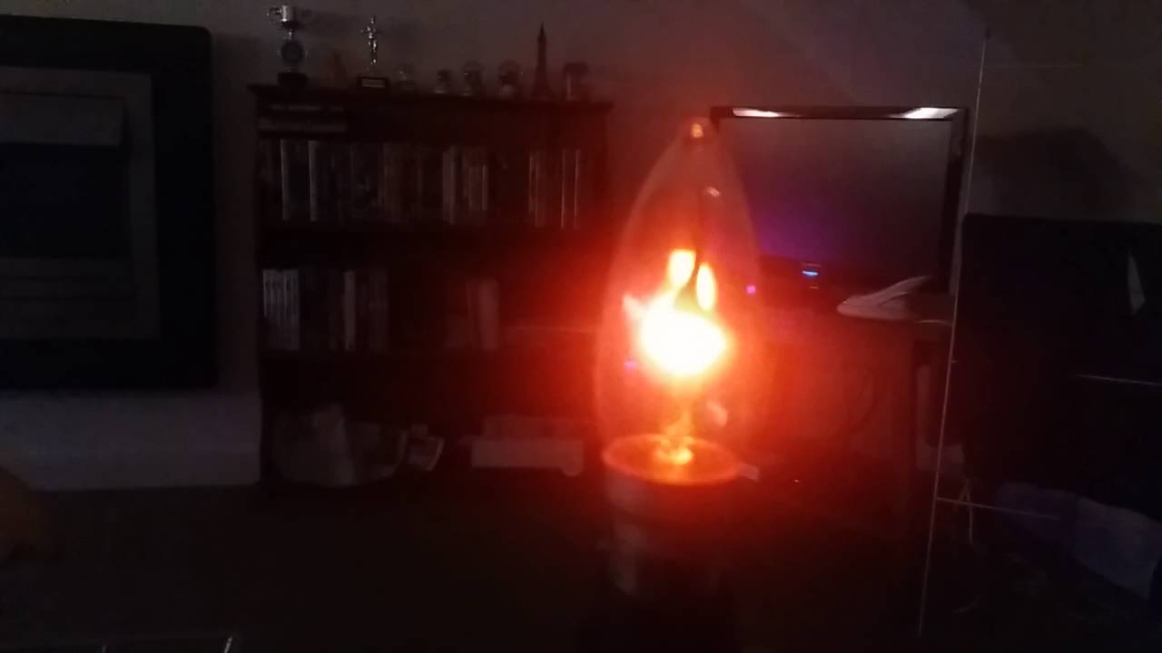 Bell neon flicker flame candle bulb - YouTube