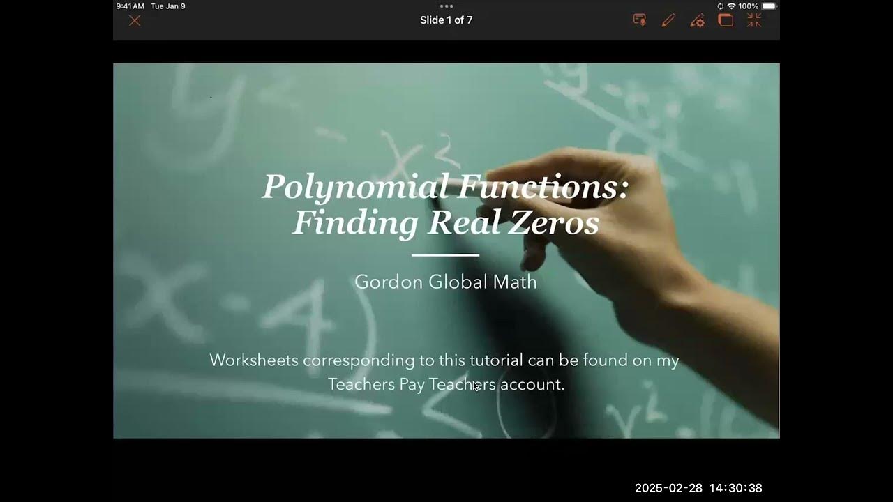 2.3a Polynomial Functions - Finding Real Zeros - YouTube