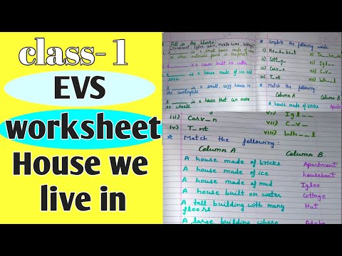 Class 1 EVS Types of houses || Houses We Live In | Class 1 | EVS ...