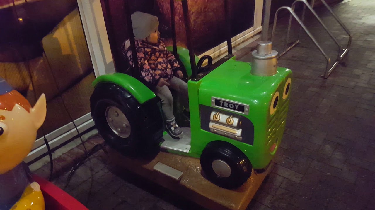 JOLLY ROGER troy the tractor coin operated arcade kids ride by TAJ ...