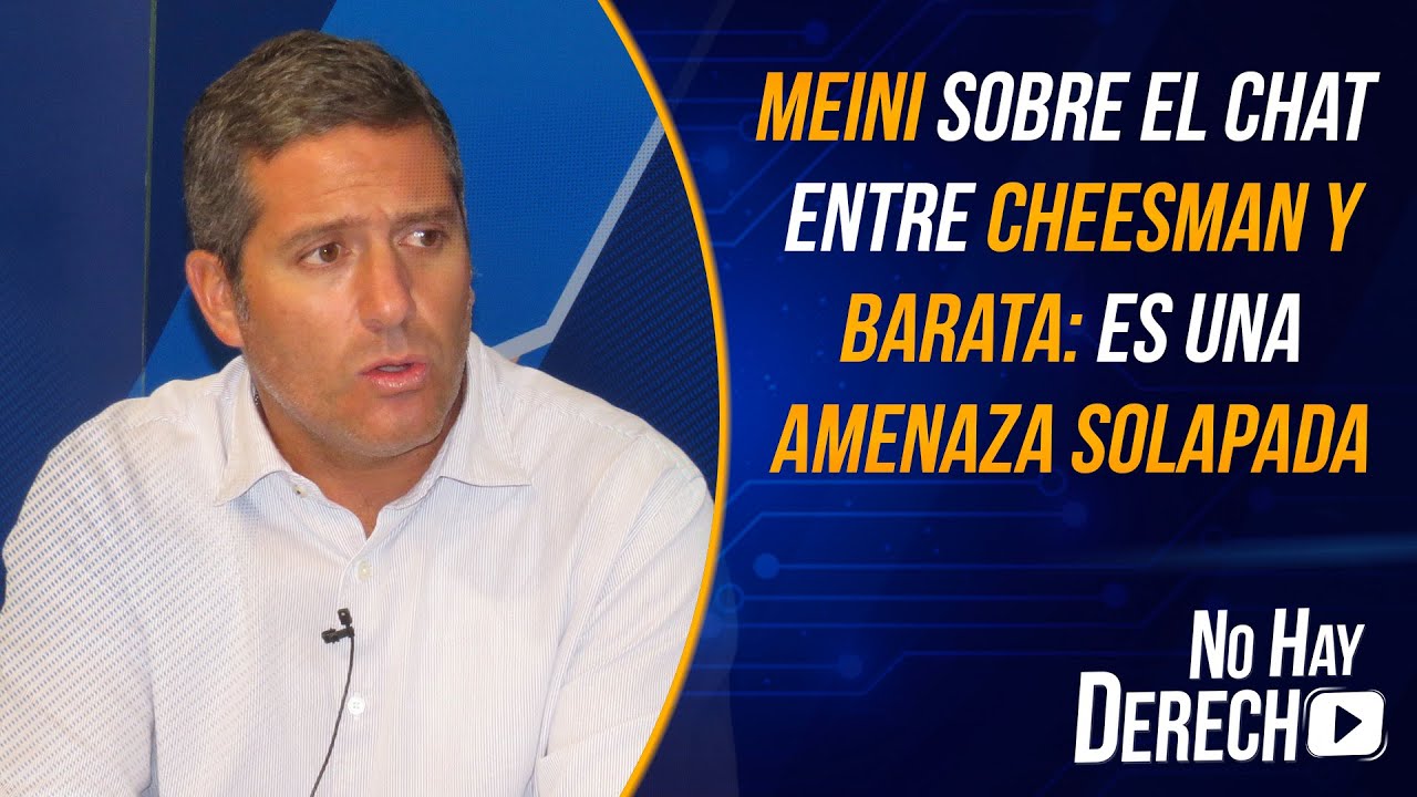 Iván Meini sobre el chat entre Cheesman y Barata: Es una amenaza ...