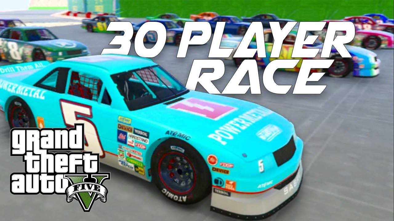 GTA 5 Online - 30 Man NASCAR Series Racing!! HOLY SH**T REALLY ...