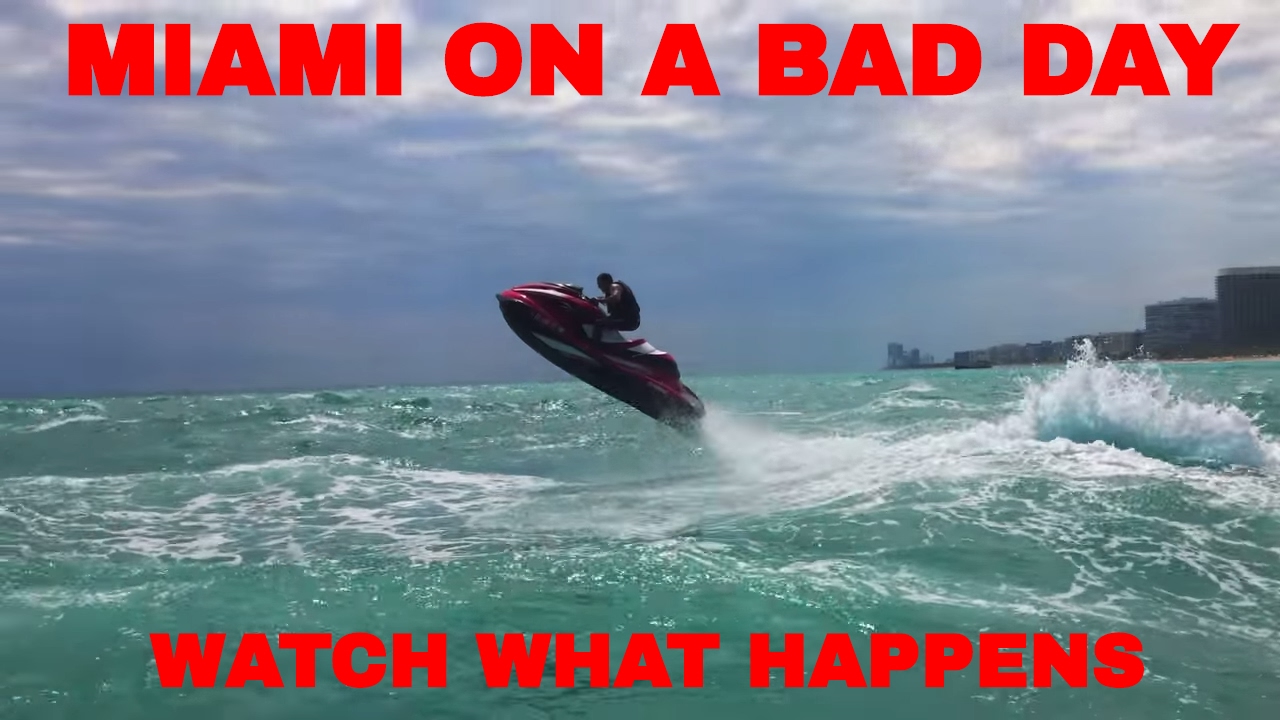 JET SKI JUMPS HUGE 6 FEET WAVES - YouTube