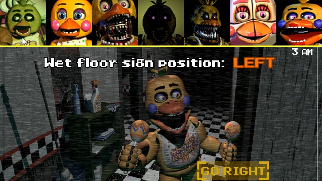 FNaF 1 2 3 4 UCN Chica Simulator - YouTube