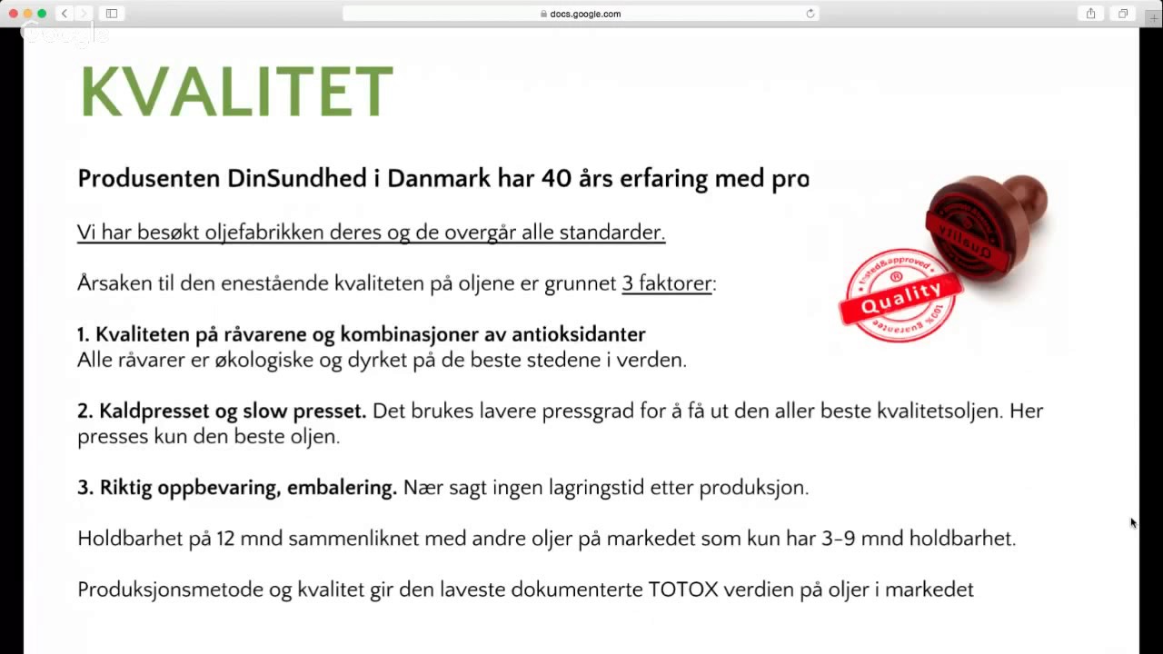 Oil of life - Mann og Kvinne - Utklipp fra fettsyrewebinar på altshop ...