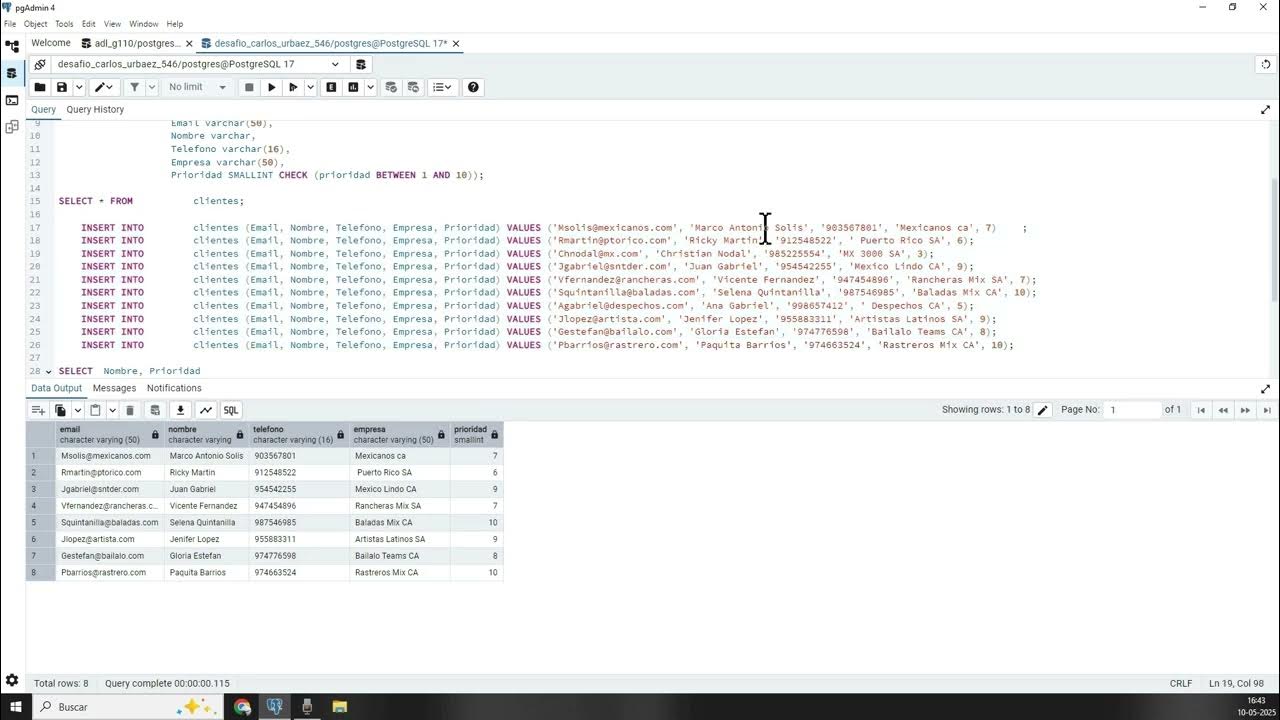Desafio Latam | Práctica 2 Sentencias SQL - YouTube