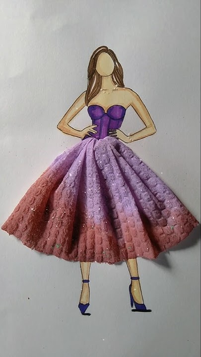 How to make a dress design using tissue paper😍 #fashion #fashionstyle # ...