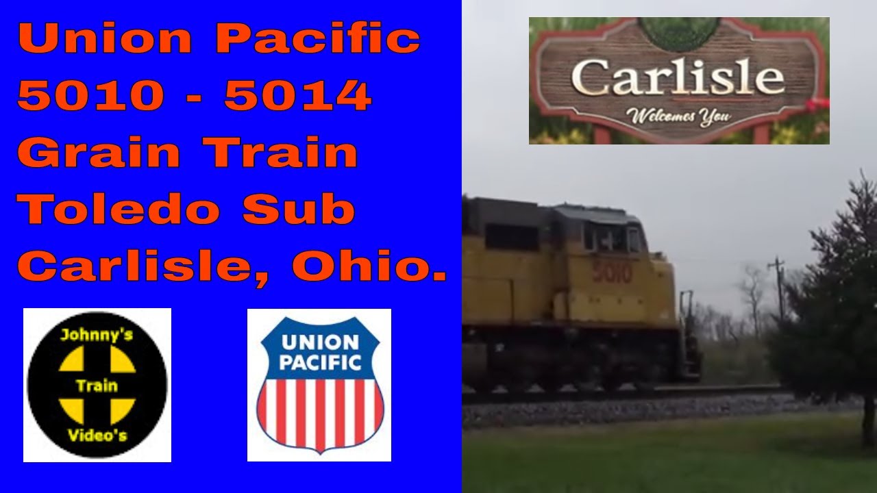Union Pacific 5010 - 5014 Pulling Grain Train - YouTube