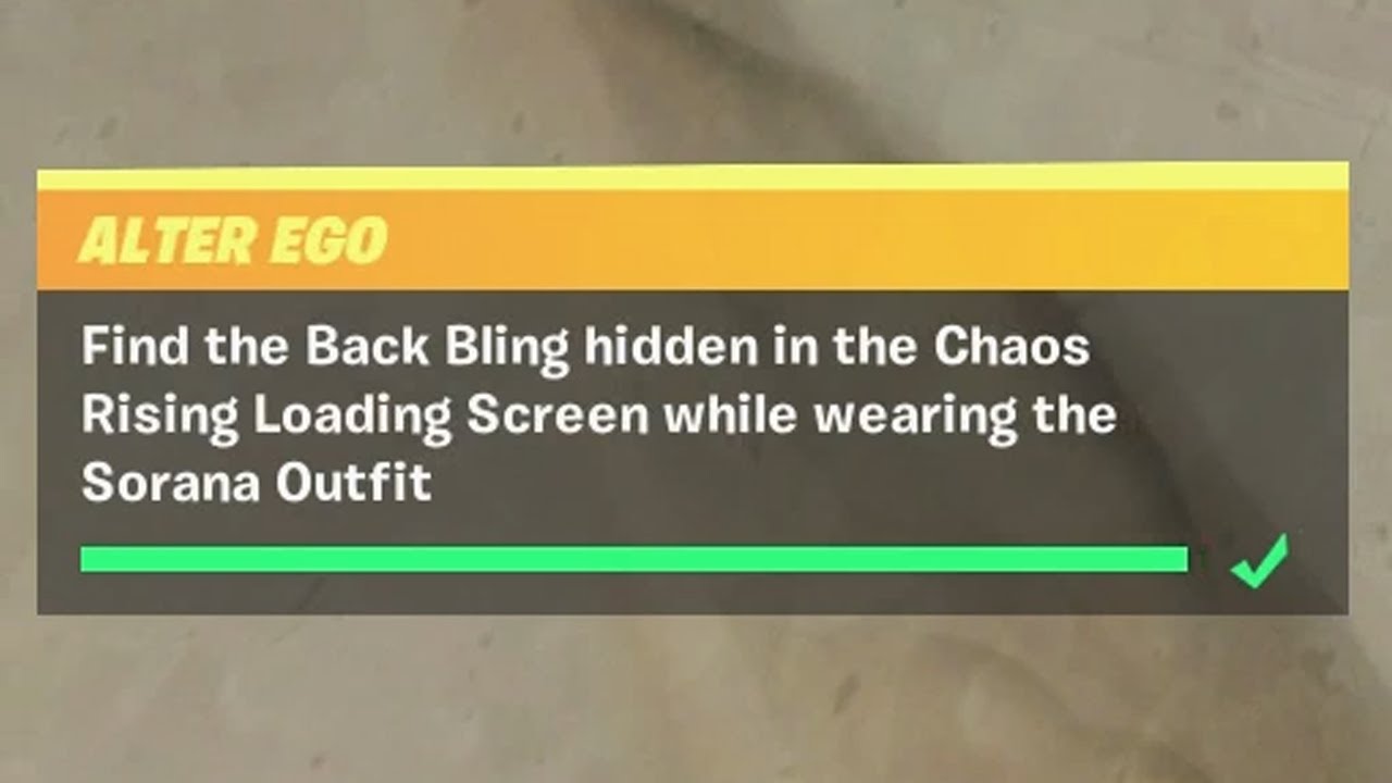 Find the Back Bling Hidden in the Chaos Rising Loading Screen while ...