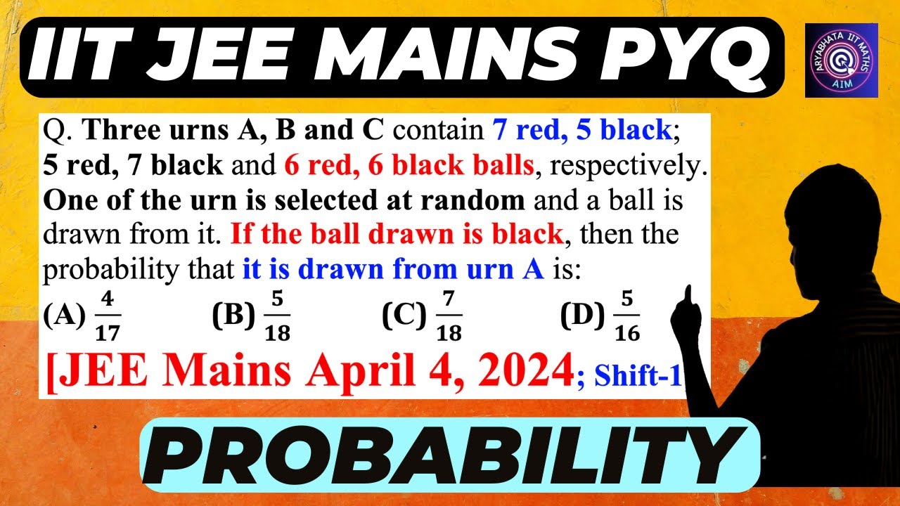 Bayes' Theorem Based JEE Mains Question | Probability Class 11 | JEE ...