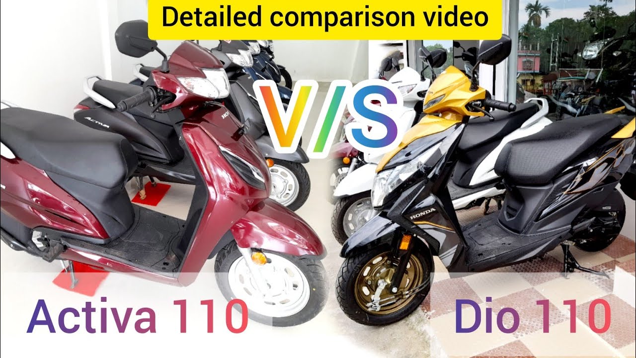 DIO110 vs ACTIVA110//dlx variant//detailed comparison video - YouTube