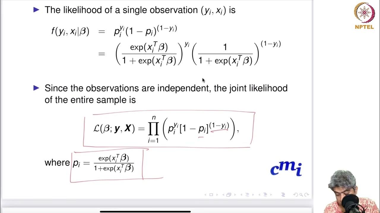 Maximum Likelihood Estimate for Logistic Regression - YouTube