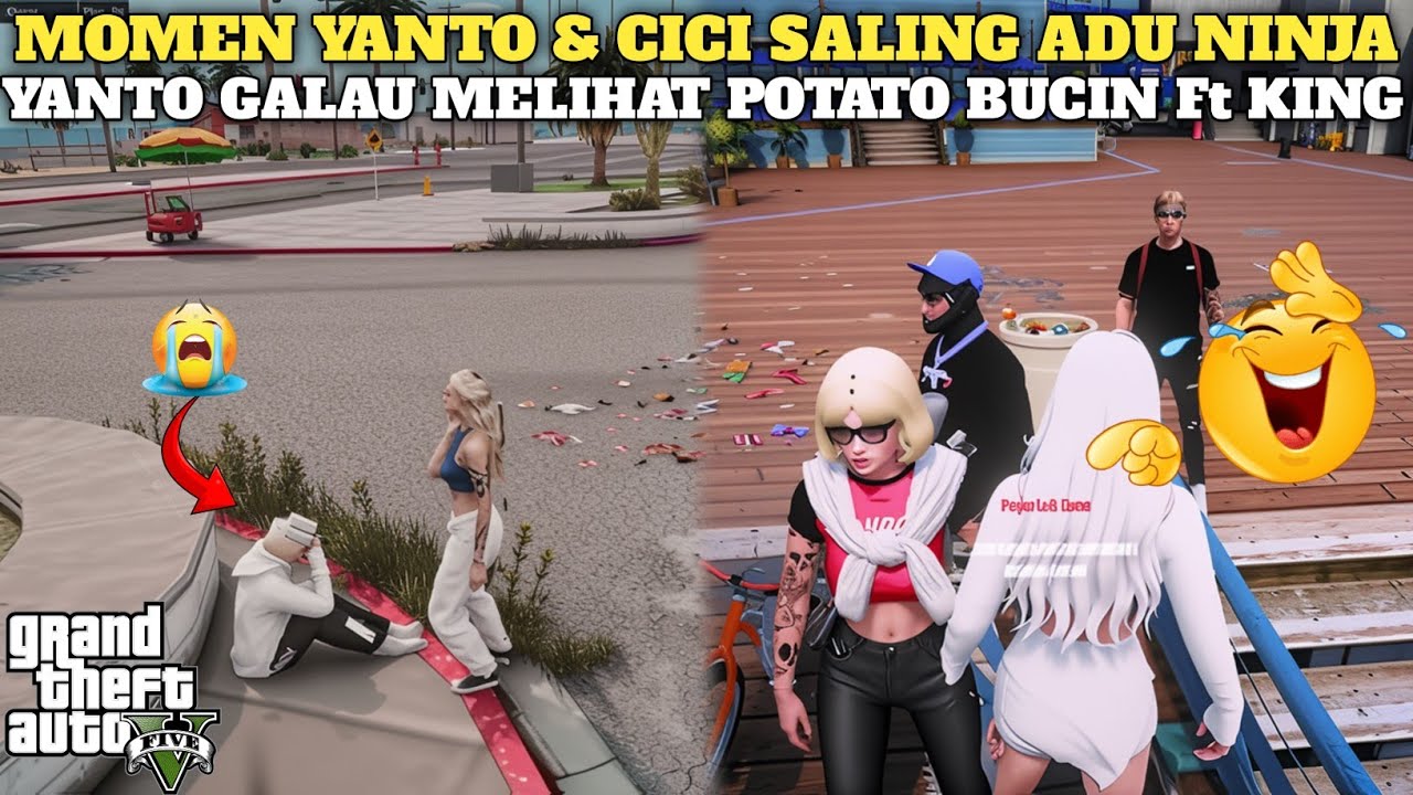 YANTO GALAU MELIHAT POTATO BUCIN Ft KING, YANTO & CICI SALING ADU NINJA ...