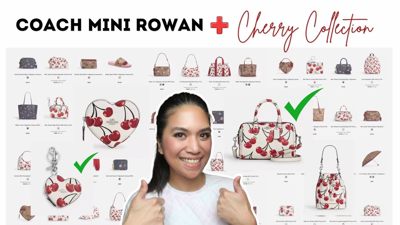 COACH Mini Rowan Bag, what fits? + 2 items from Coach Cherry Collection ...