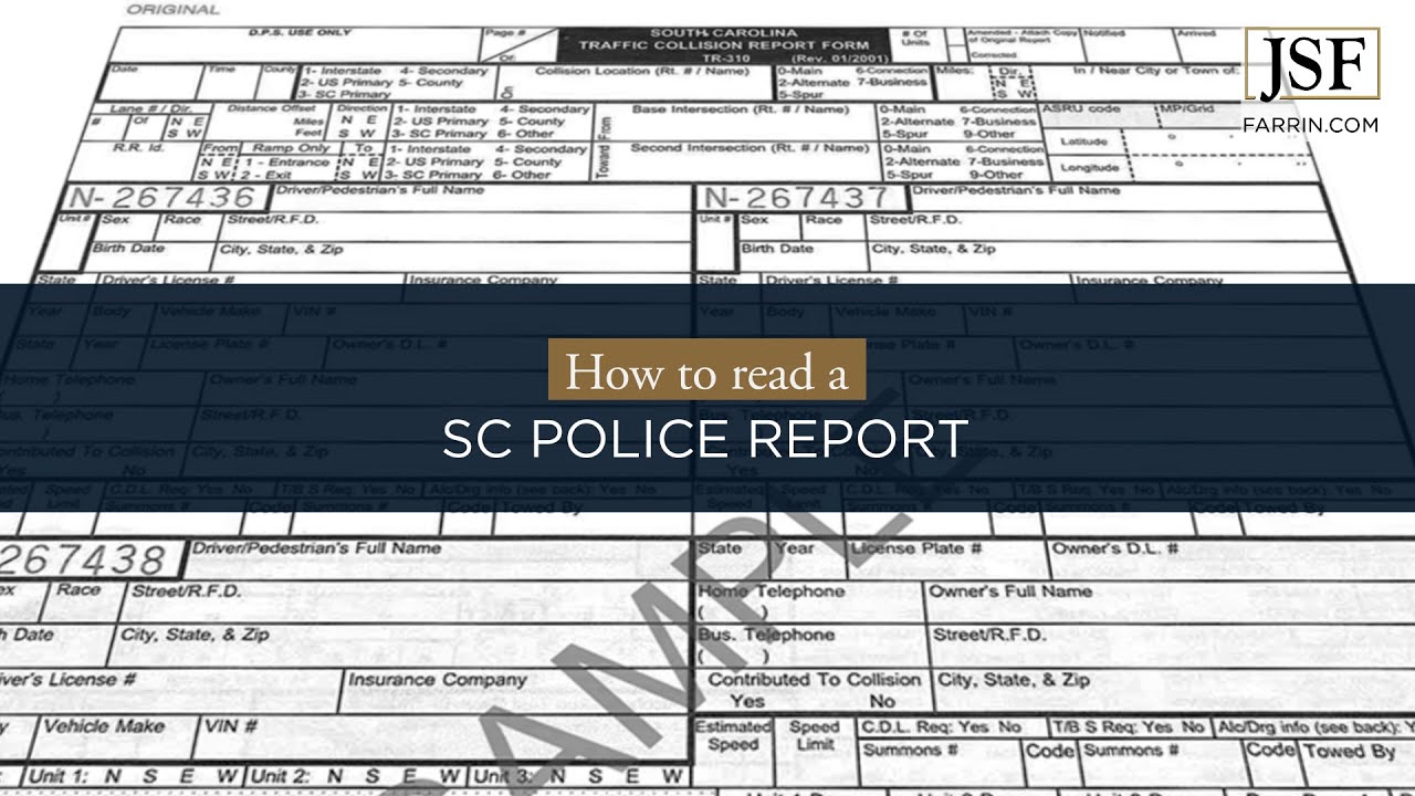 How to Read a South Carolina Police Report - YouTube