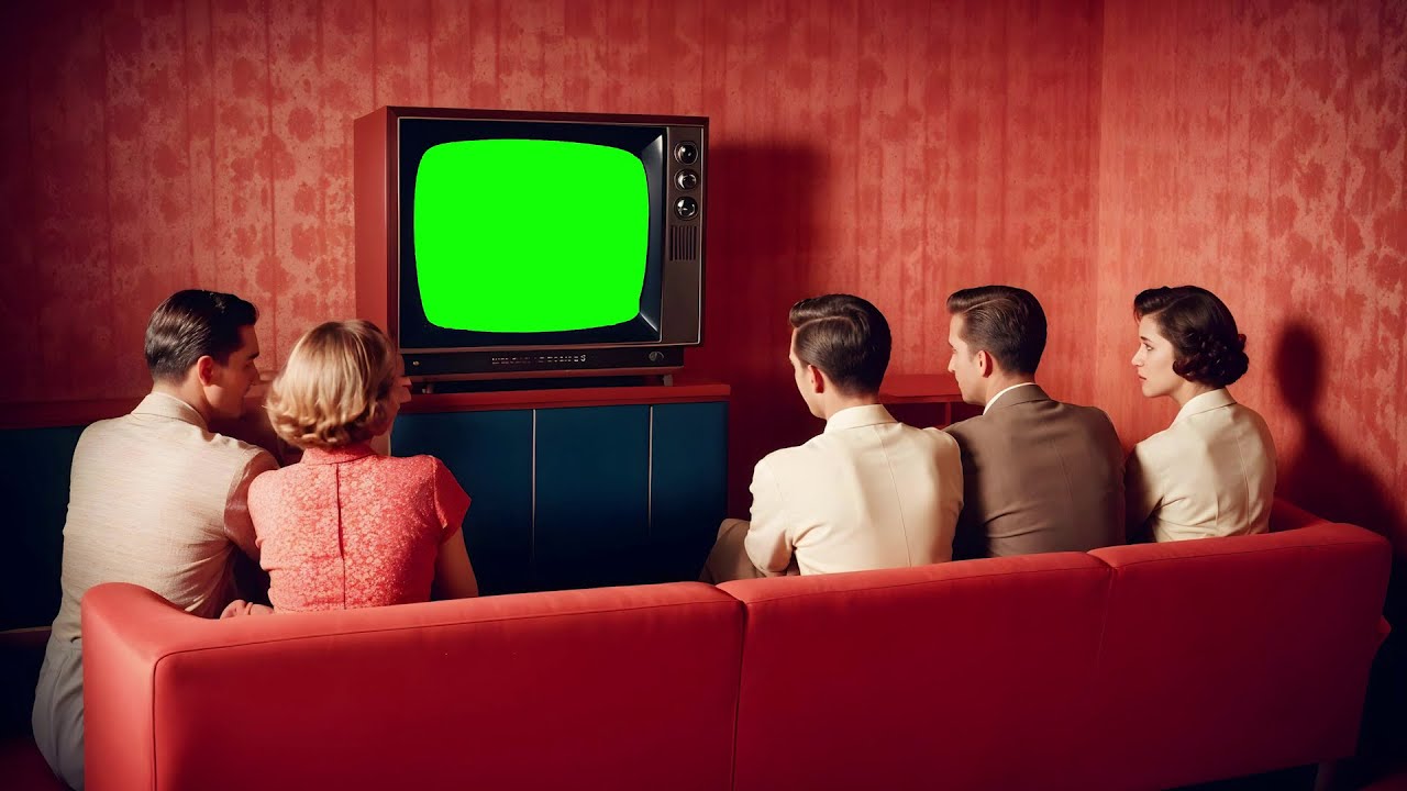 1950's tv set green screen - YouTube