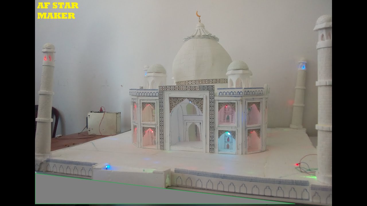 DIY - Taj Mahal Thermocol Model l Easy Make Taj Mahal Thermocol Model l ...