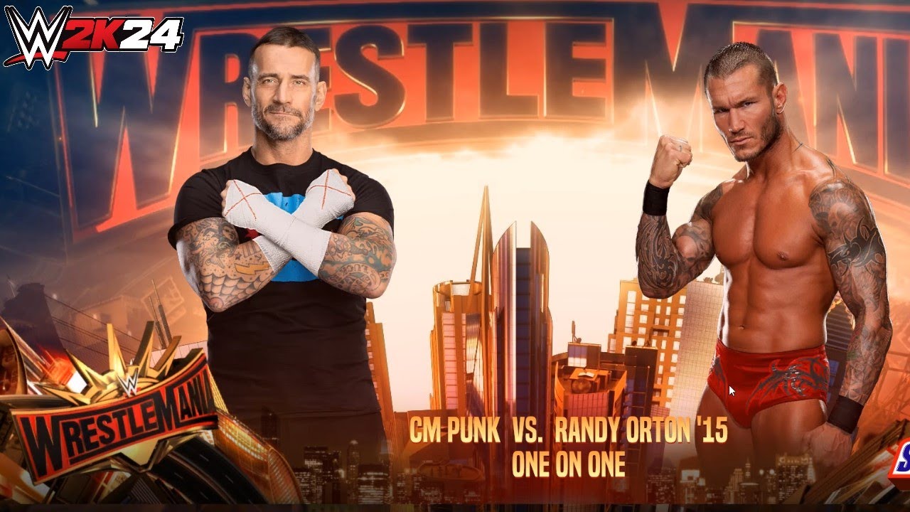 WWE 2k24 - Cm Punk vs. Randy Orton | Wrestlemania - YouTube