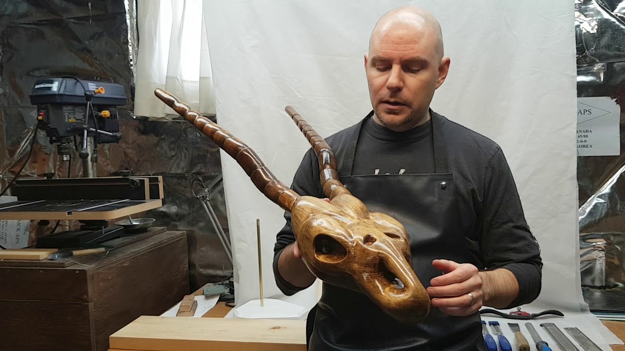 Dragon Skull Wood Carving - YouTube