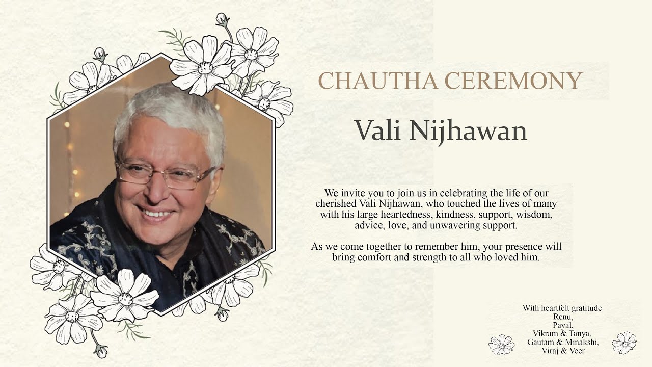 CHAUTHA CEREMONY Vali Nijhawan - YouTube