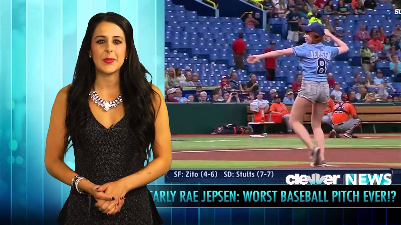 Carly Rae Jepsen Baseball Pitch Video - Worst Throw Ever!? - YouTube
