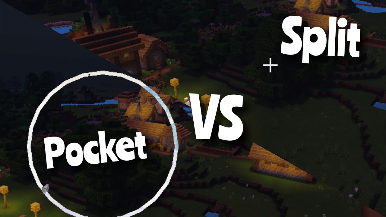 Minecraft PE: Split Vs Pocket Controls - YouTube