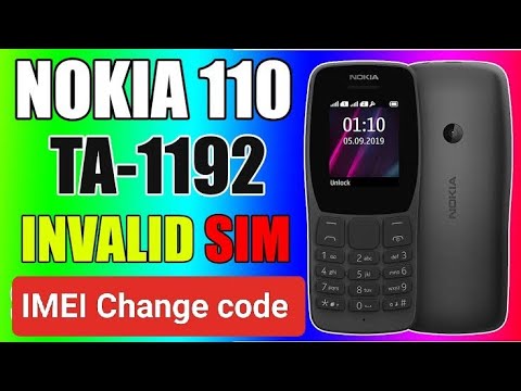 Nokia 110 IMEI Change code 2023 1192 IMEI Repair code 100- Done