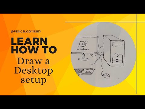 How to Draw a Desktop Setup Easily | Step-by-Step Guide for Beginners ...