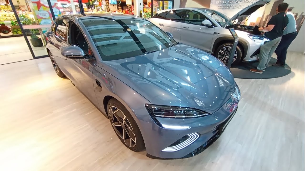 BYD Seal EV Performance AWD Atlantis Grey walkaround exterior and ...