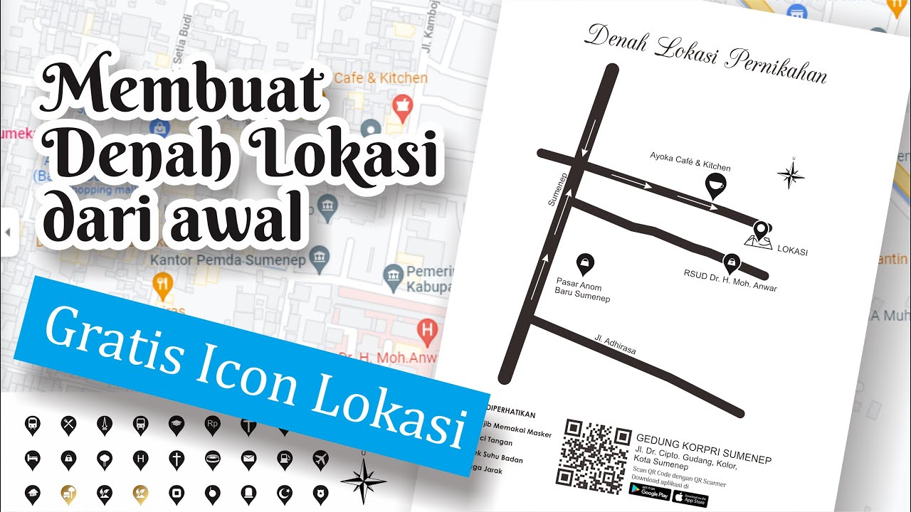 Cara Membuat Denah Lokasi Undangan Pernikahan #denahlokasi - YouTube