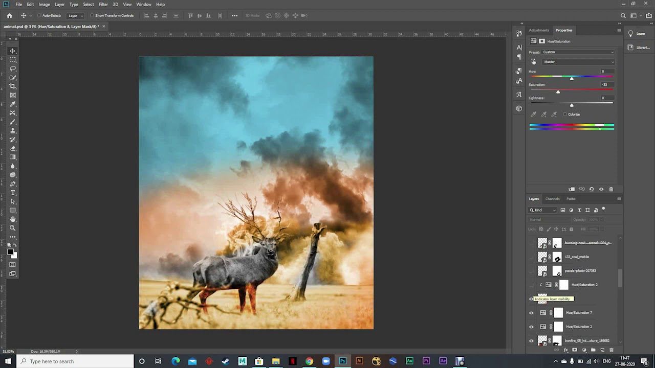 photo manipulation /tutorial / photoshop / animal editing / - YouTube
